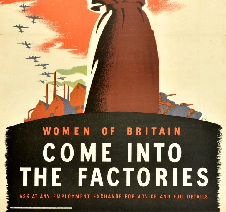 Philip Zec - Original Vintage WWII Poster Women Of Britain Come Into ...