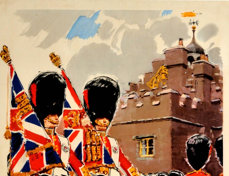 A. Brenet - Original Vintage Travel Poster Ceremonial In Britain Royal ...