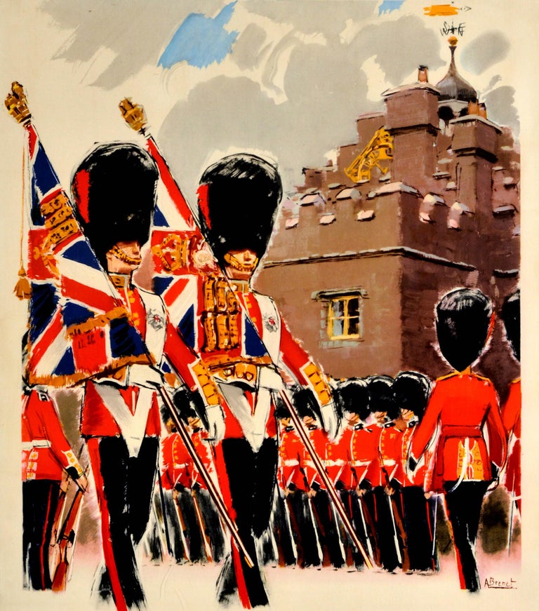 A. Brenet - Original Vintage Travel Poster Ceremonial In Britain Royal ...