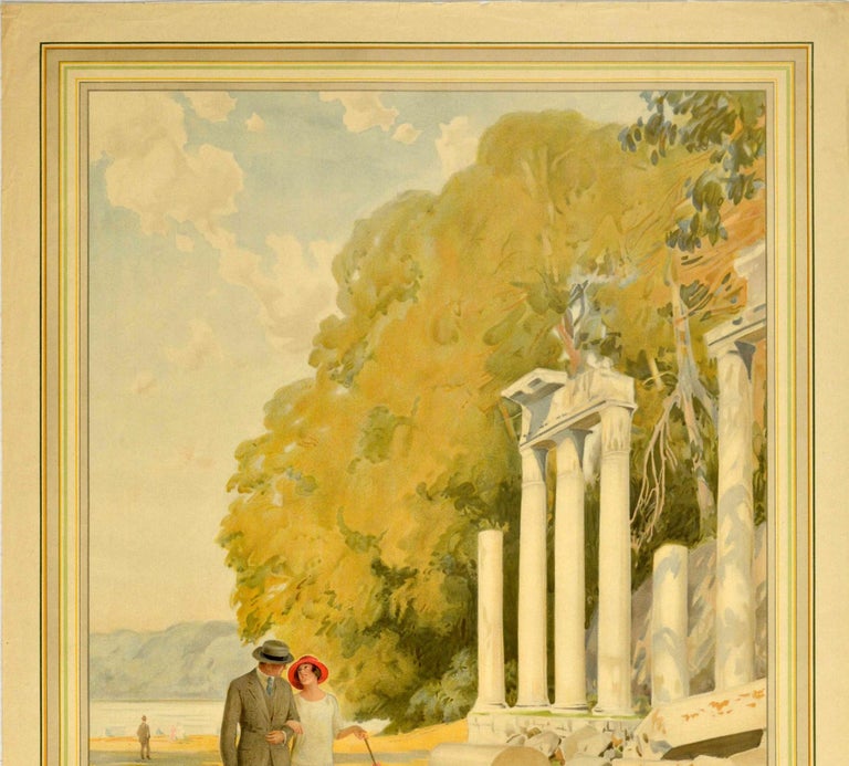 Fred Pegram - Original Vintage Poster Virginia Water Lake Park Ruins ...