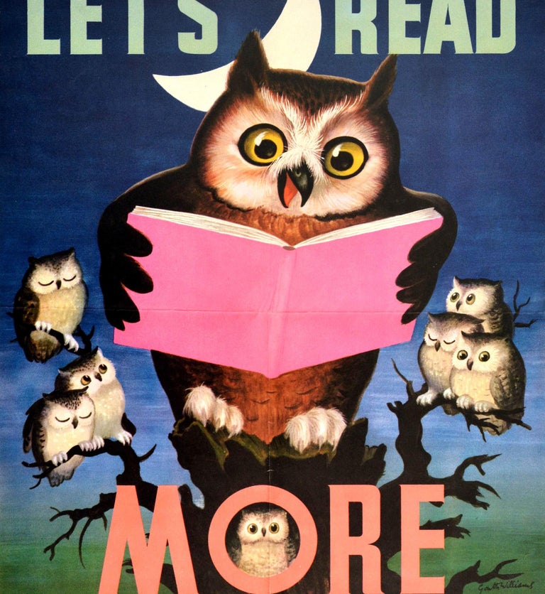 Gareth Williams - Original Vintage Poster Let's Read More Children's ...