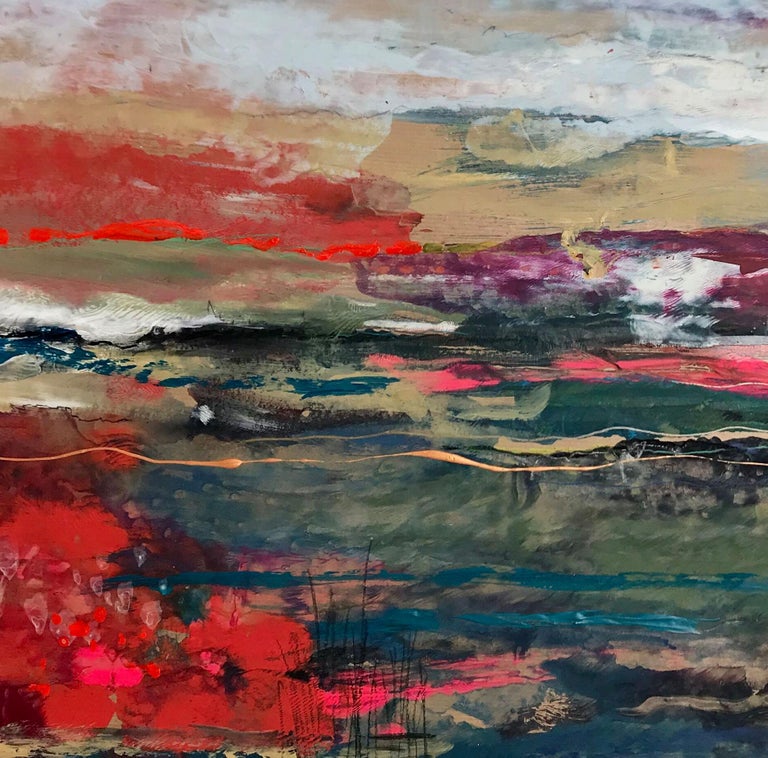 Roz B. Hill - Lakeside Mists Original, mixed media, personally signed ...