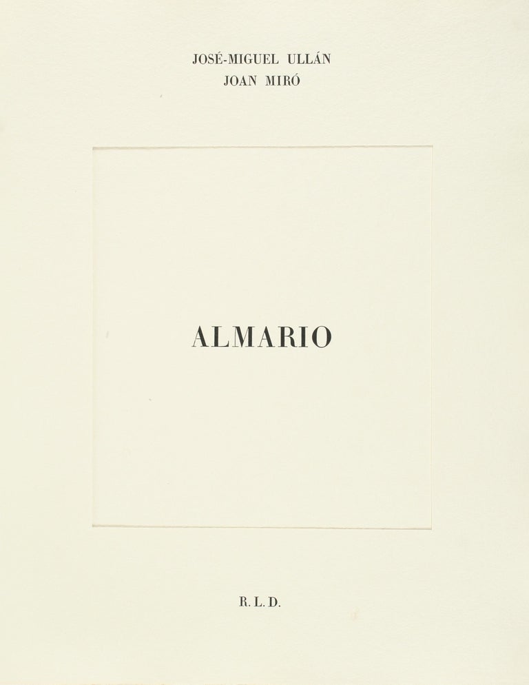 Joan Miró - Almario at 1stDibs