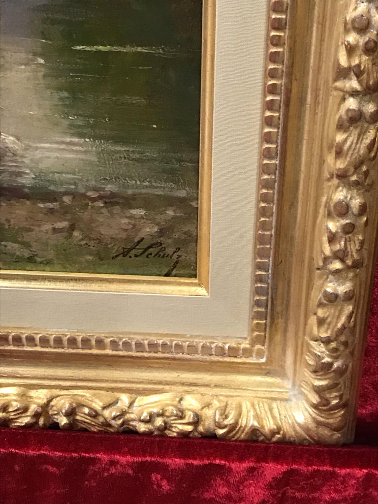 SCHULTZ Adrien - The Four Seasons - Four Original Paintings 19th ...
