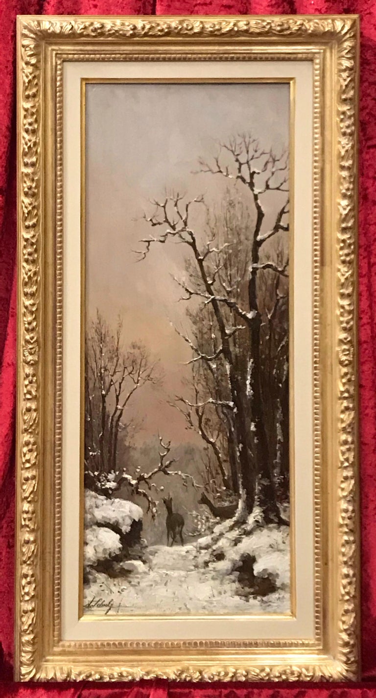 SCHULTZ Adrien - The Four Seasons - Four Original Paintings 19th ...