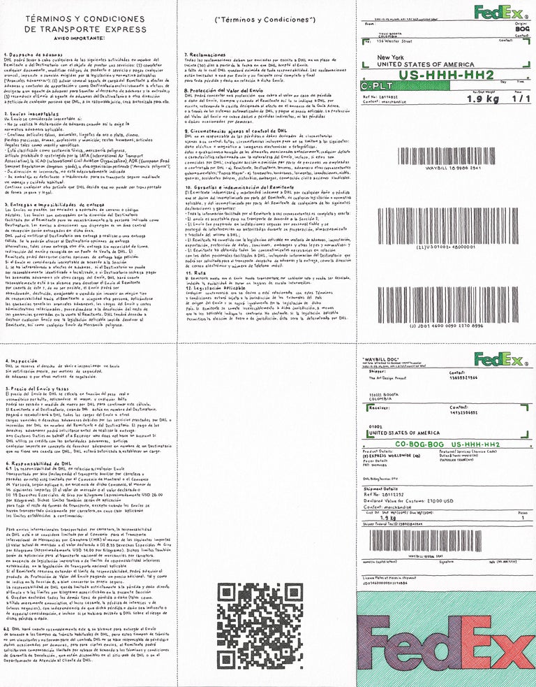 Rodrigo Spinel - GUIA FEDEX Tracking. Drawing on paper From The Series ...