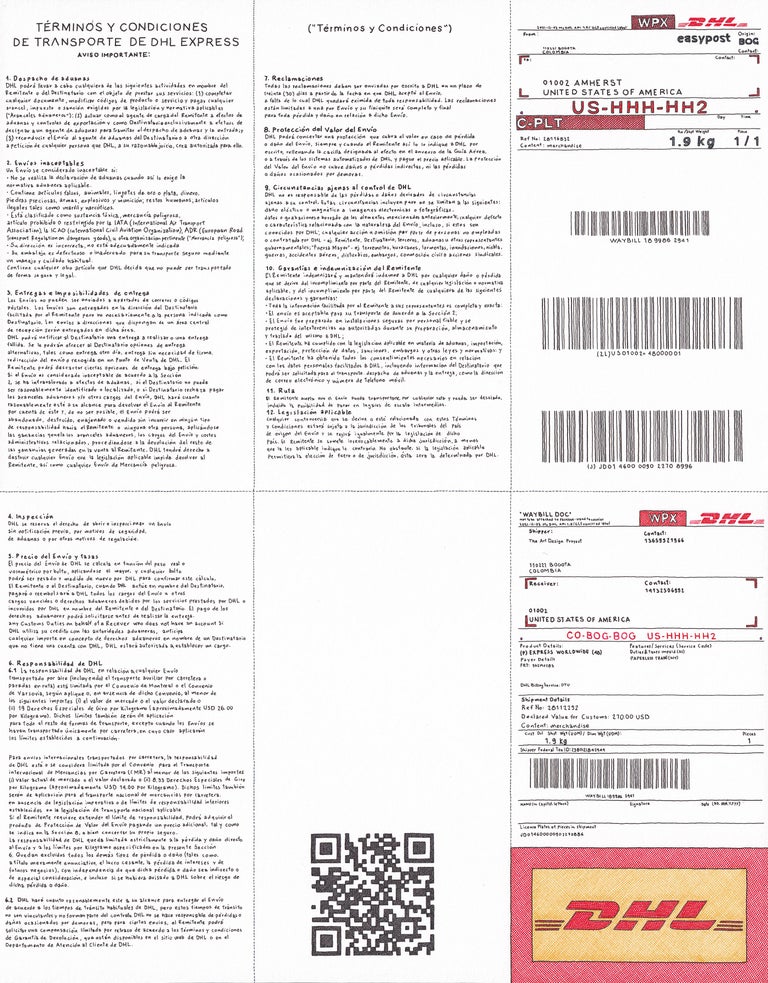 Rodrigo Spinel - GUIA DHL. Suivi. Dessin sur papier Conditions générales de la série En vente ...