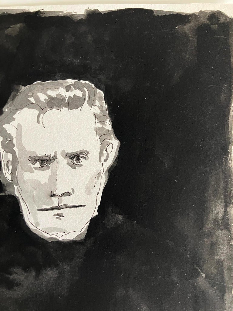 Manuel Santelices - Robert mapplethorpe portrait, Watercolor on paper ...