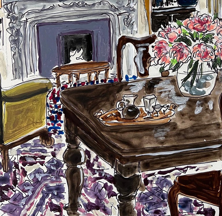 Manuel Santelices - A House in York. Interiors painting illustration on ...