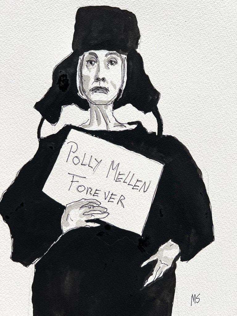Manuel Santelices – Polly Mellen, Für immer. Porträt. Mode mit Gouache ...