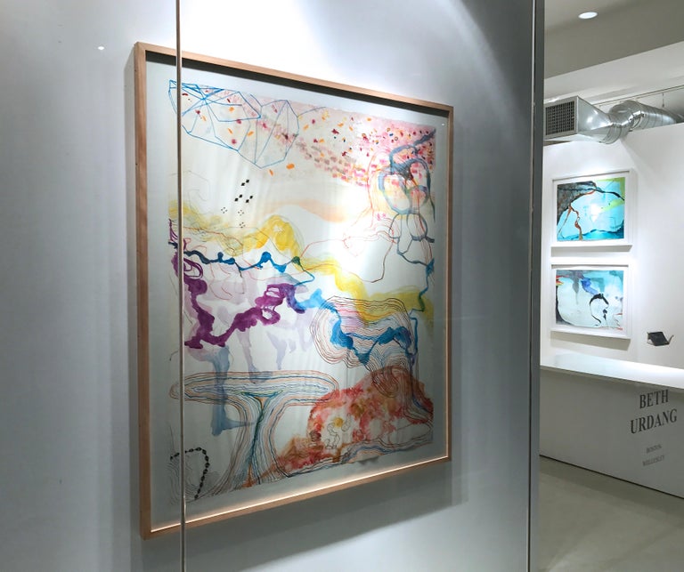 Susan Sharp - "Trace #14" Large, vibrant, watery colorful abstraction ...