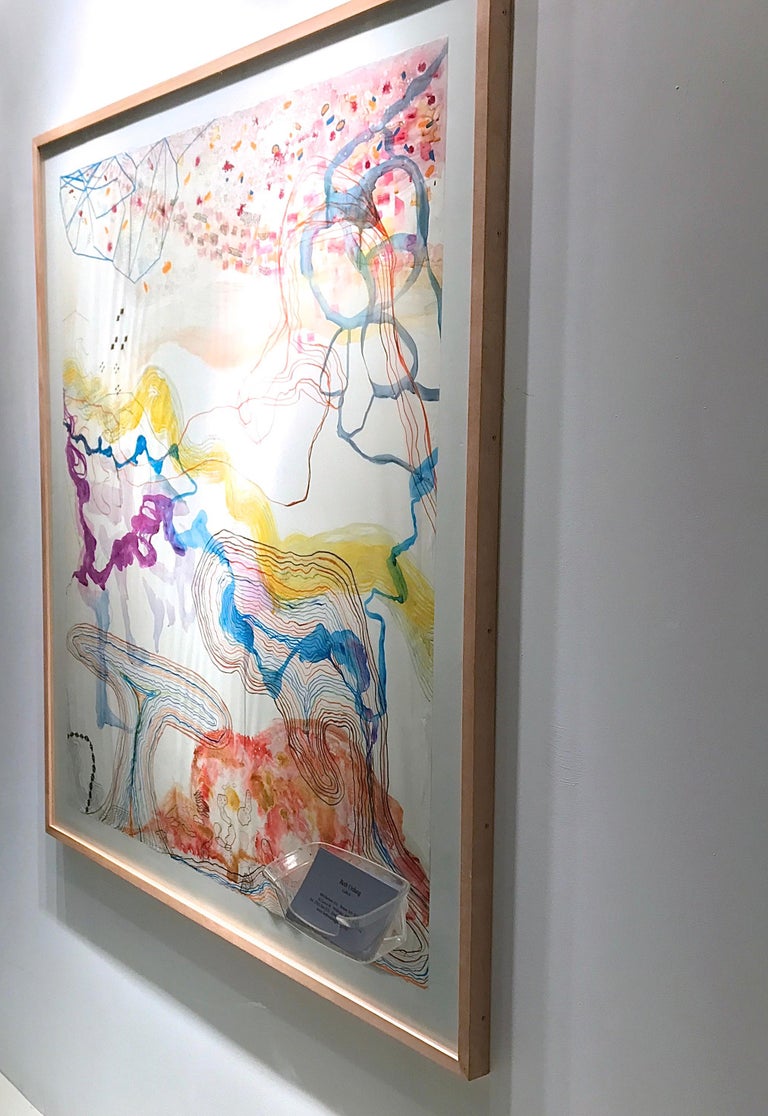 Susan Sharp - "Trace #14" Large, vibrant, watery colorful abstraction ...