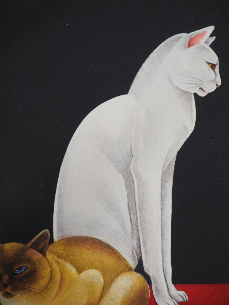 Jacques Nam - Two cats - Original Handsigned Etching - 1937 For Sale at ...