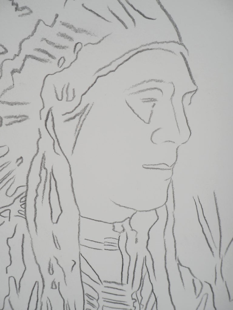 Andy Warhol - Indian : War Bonnet - Original pencil drawing (Warhol ...