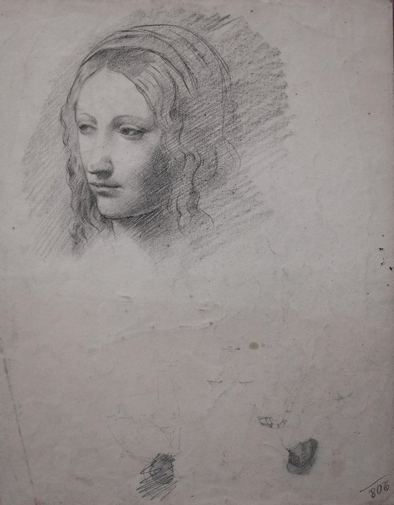 Gustave Poetzsch - Tribute to Leonardo Da Vinci : Study of Woman Face ...