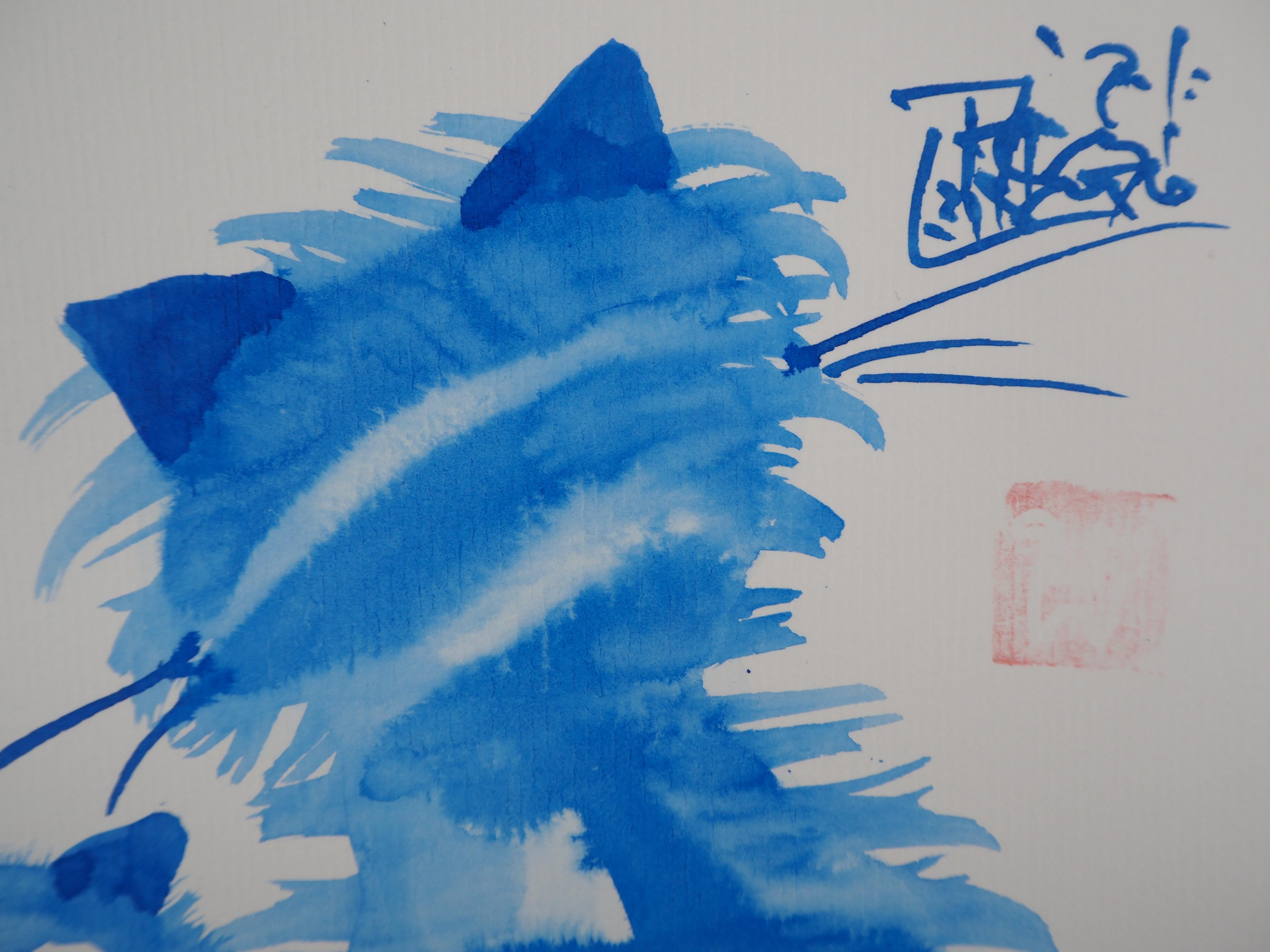 Laszlo Tibay - Family of Cats with Kitten - Handsigned Original Ink ...