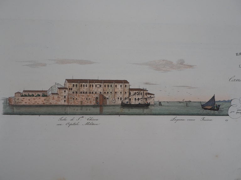 Dionisio Moretti - Venice, Santa Chiara Island - Original etching and ...