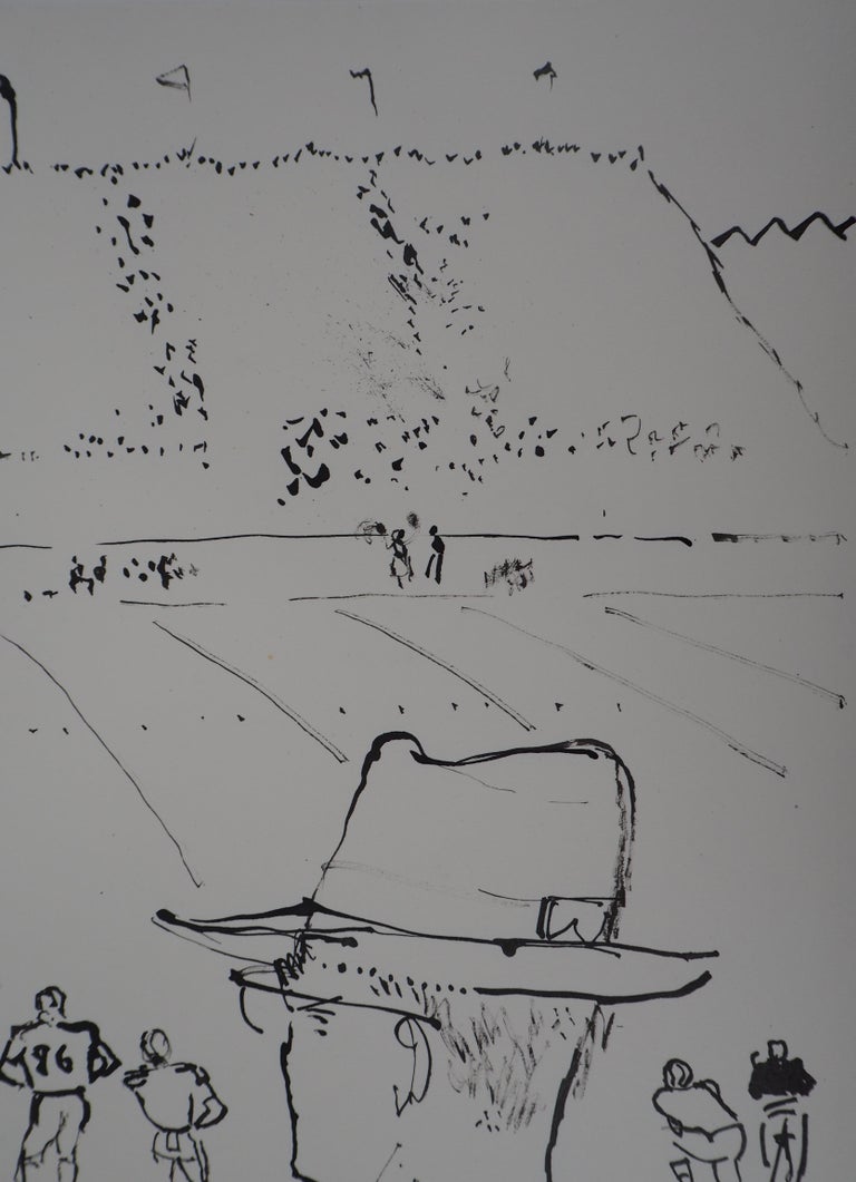 René Genis - Football - Original hansigned ink drawing For Sale at 1stDibs
