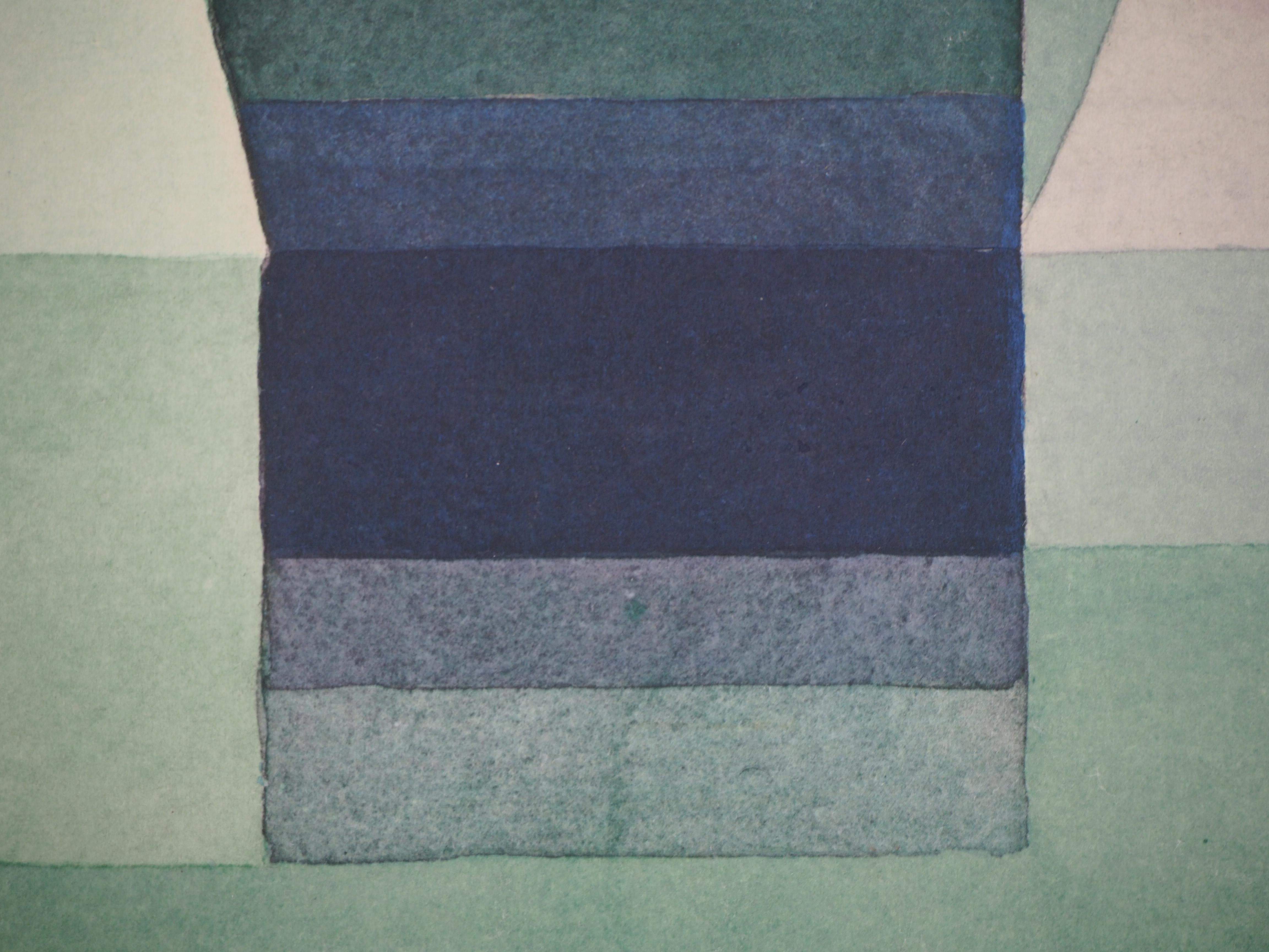 (after) Paul Klee - Three House, Green-Violet Gradation - Lithograph ...