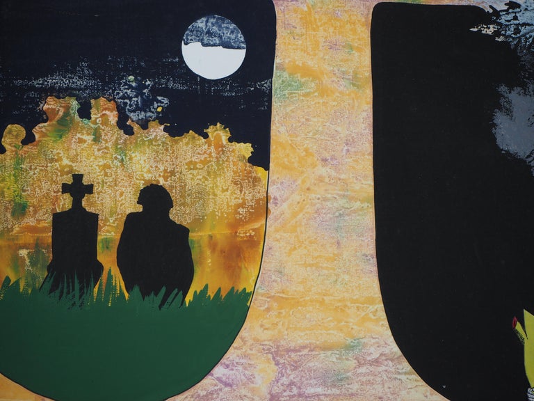 Jean-Pierre VIELFAURE - Portrait of Dylan Thomas For Sale at 1stDibs