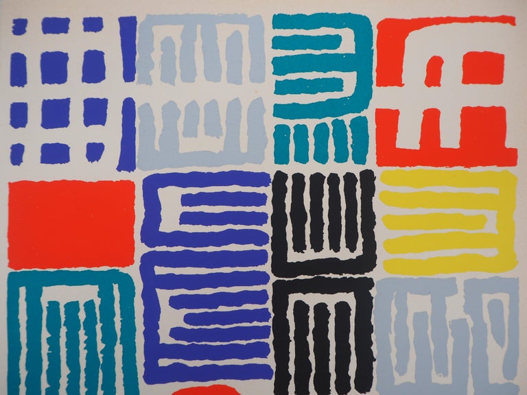 Giuseppe Capogrossi - Characters - Lithograph and stencil, 1958 at 1stDibs