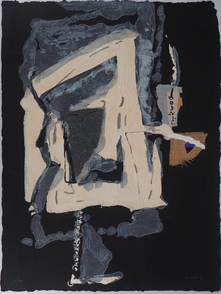 François-Xavier FAGNIEZ - Cubist Abstraction - Original Etching and ...