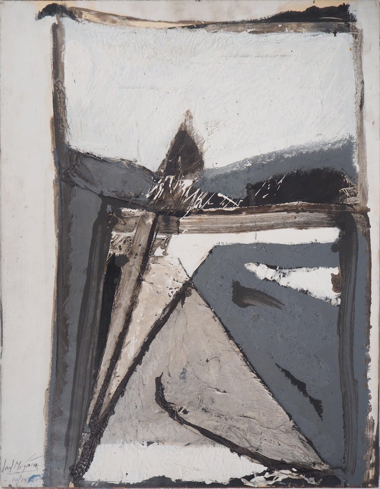 Jan MEYER - Abstraction "Landscape" - Original Oil on Canvas, Signed ...