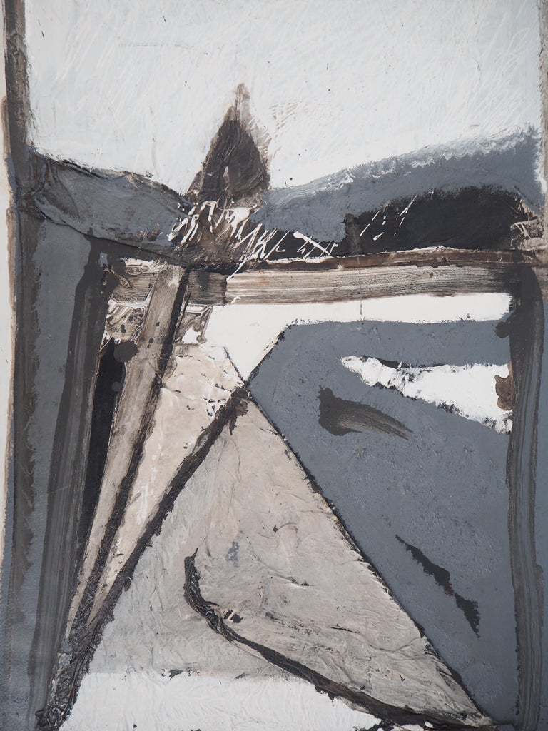 Jan MEYER - Abstraction "Landscape" - Original Oil on Canvas, Signed ...