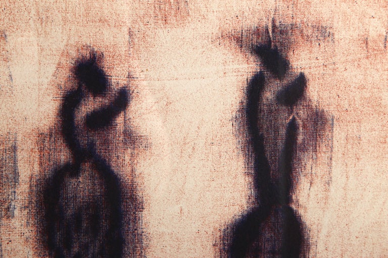 Christian Jaccard - Fils Noir Sur Le Rouge For Sale at 1stDibs