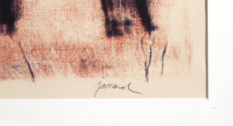 Christian Jaccard - Fils Noir Sur Le Rouge For Sale at 1stDibs