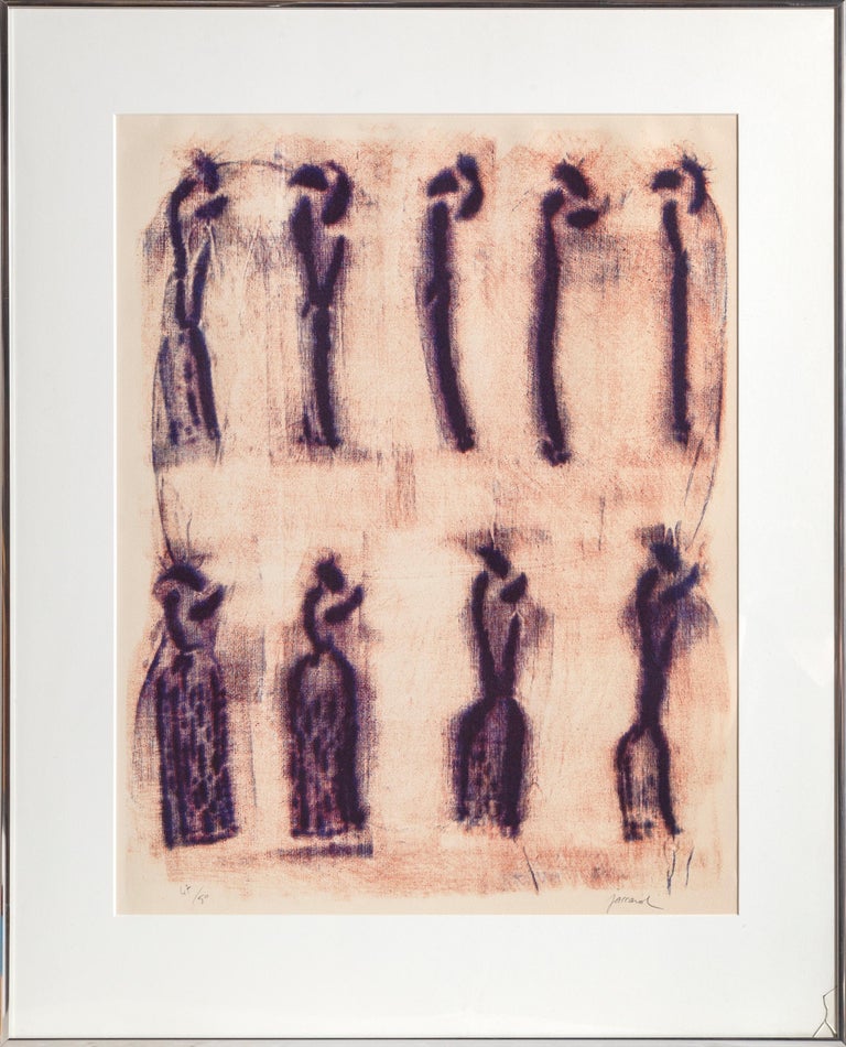 Christian Jaccard - Fils Noir Sur Le Rouge For Sale at 1stDibs