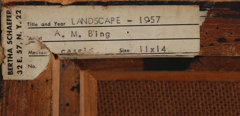 Alexander M. Bing - Landscape, Abstract Expressionist Painting 1957 For ...