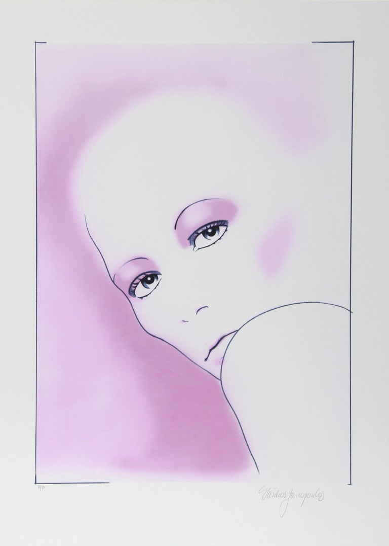 Vasilios Janopoulos - Fashion Portrait in Purple For Sale at 1stDibs