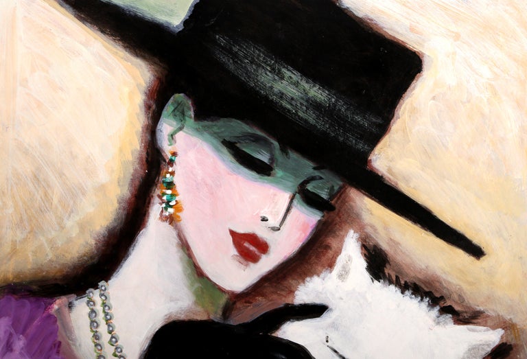 Erik Freyman - White Cat, Fashion Art by Erik Freyman For Sale at 1stDibs