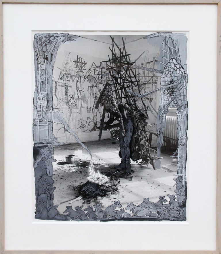 Kim Jones - Black Figure, Mixed Media Painting by Kim Jones at 1stDibs