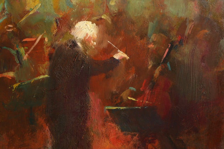 William Harnden - Conductor with Orchestra, Figurative Oil Painting by ...