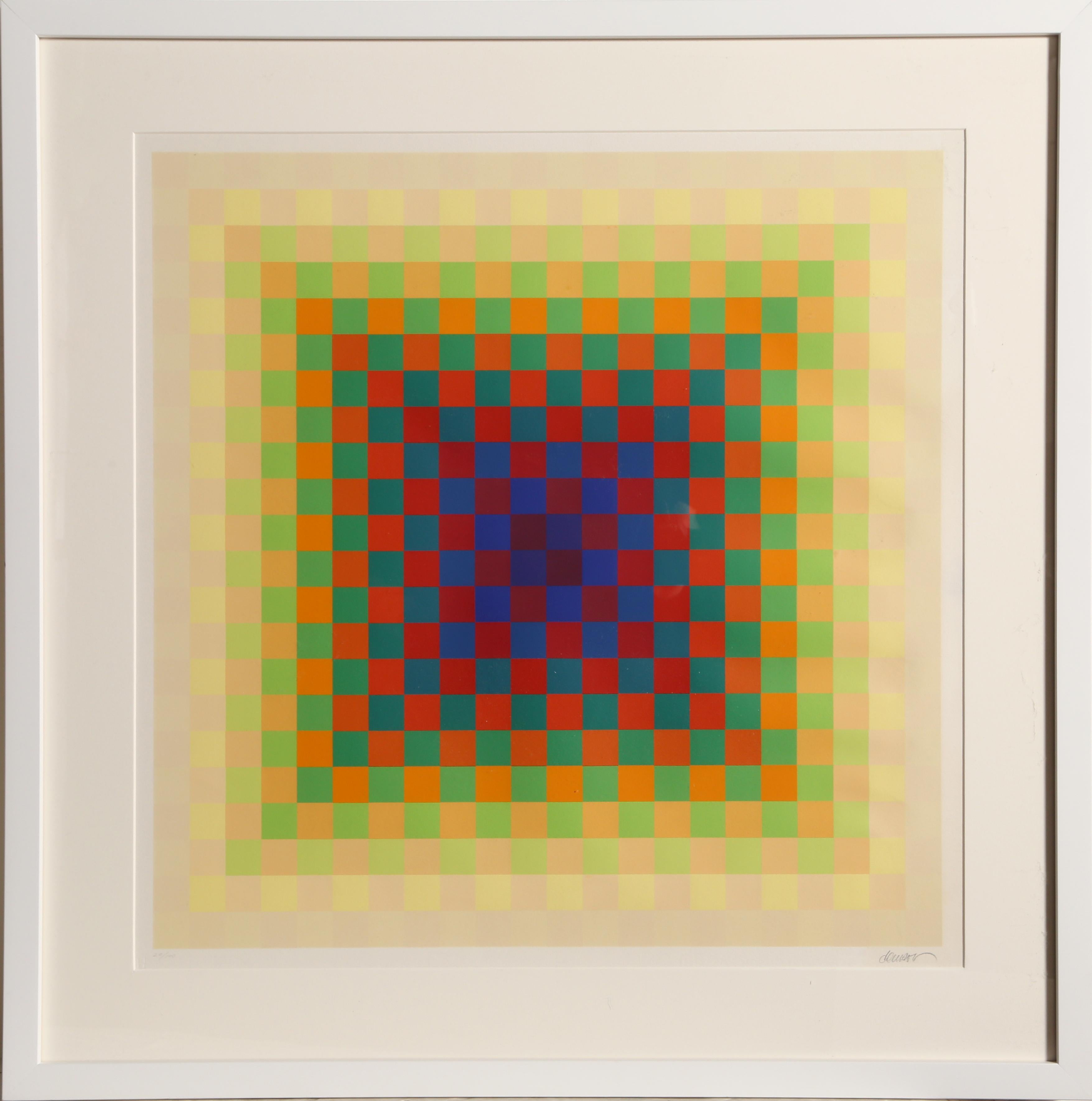 Hugo Demarco - Colorful OP Art Silkscreen by Hugo Demarco at 1stDibs