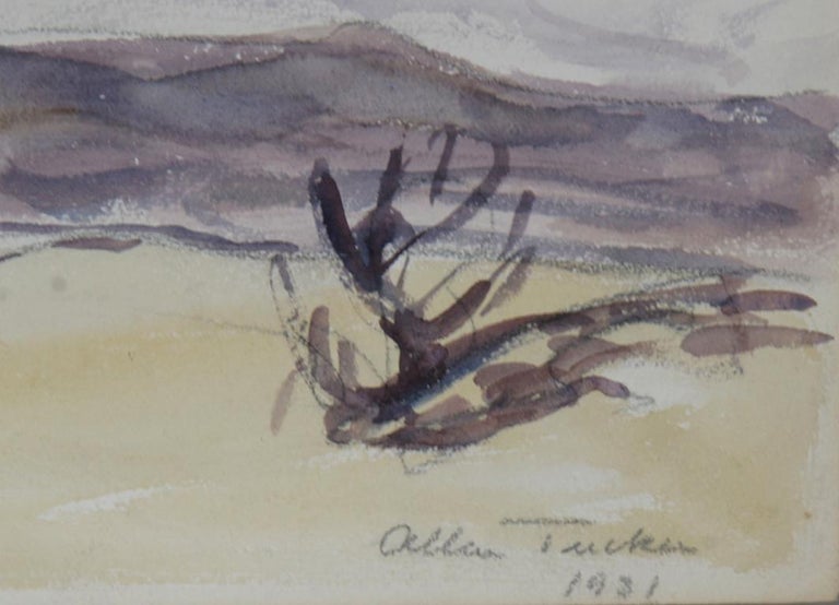 Allen Tucker - Western Landscape, Watercolor by Allen Tucker 1931 For ...