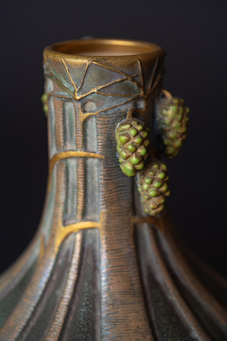 Paul Dachsel - Amphora Ewer with Pine Cone Motif by Paul Dachsel For ...