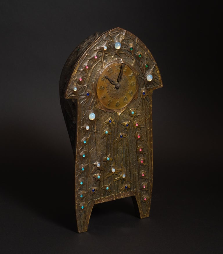 Alfred Daguet - Jewelled Art Nouveau Clock by Alfred Daguet with ...