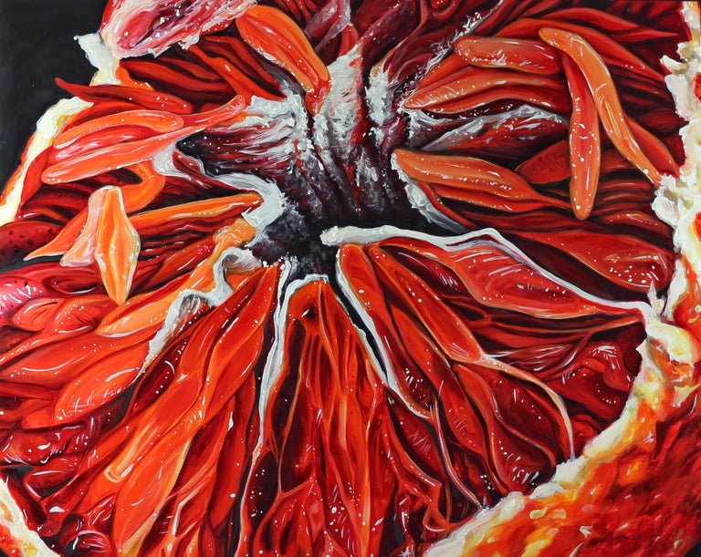 Angela Faustina - Blood Orange XVII Abstract original painting ...
