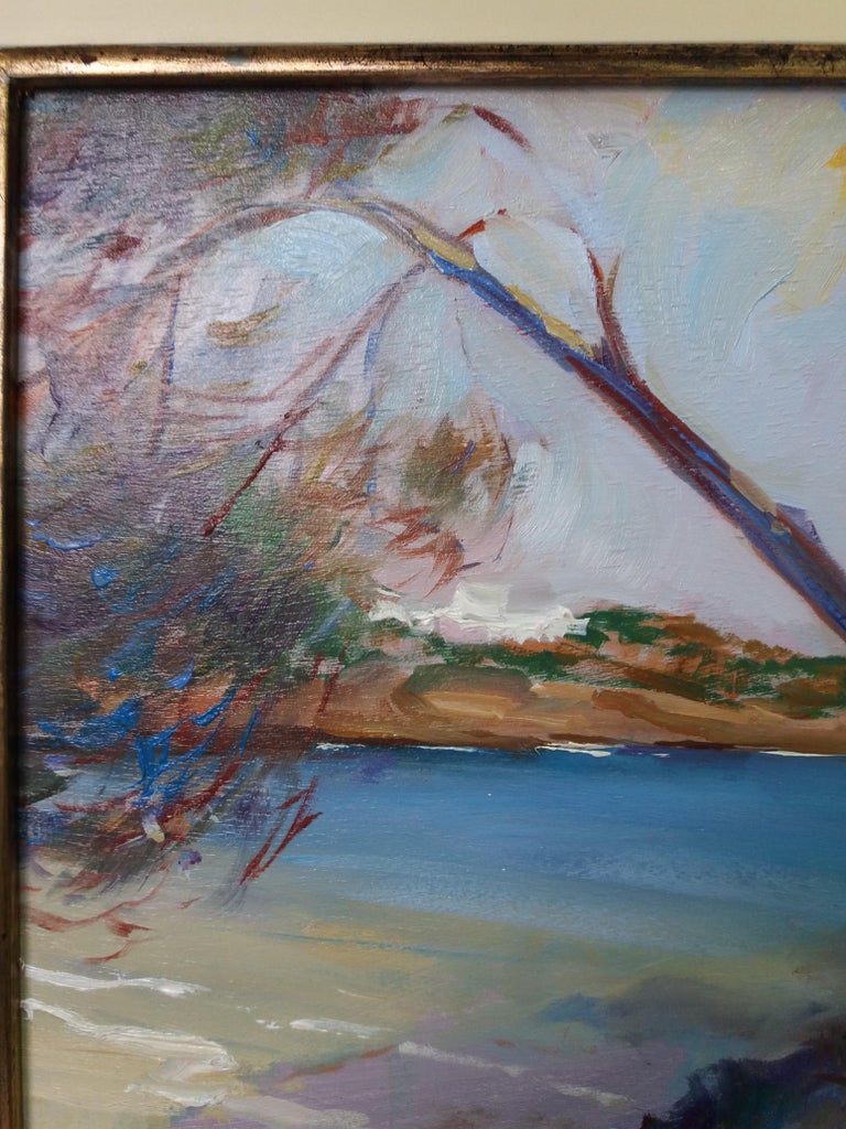 Lluis Ribas - coast of Mallorca. original figurative acrylic painting ...