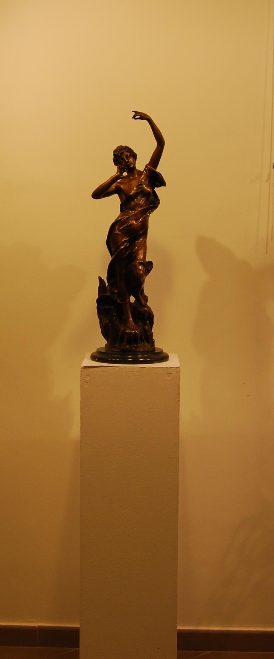 Julien CAUSSÉ (1869-1909) - Diosa. Original bronze multiple. Esculpture ...