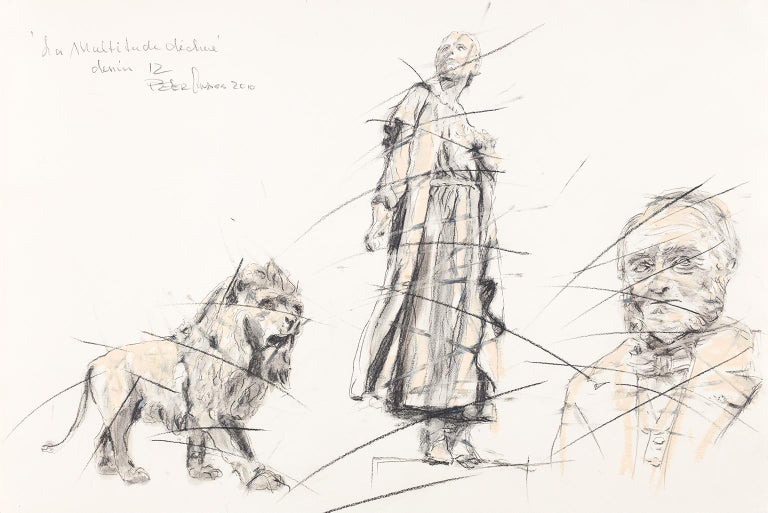 Peter Gnass - The Fallen Multitude (Drawing n° 12) For Sale at 1stDibs