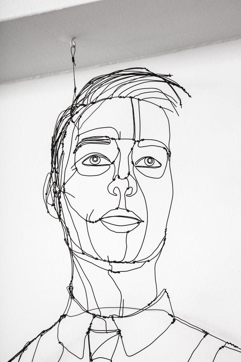 Alexandre Bour - Wire Sculpture of Man For Sale at 1stDibs