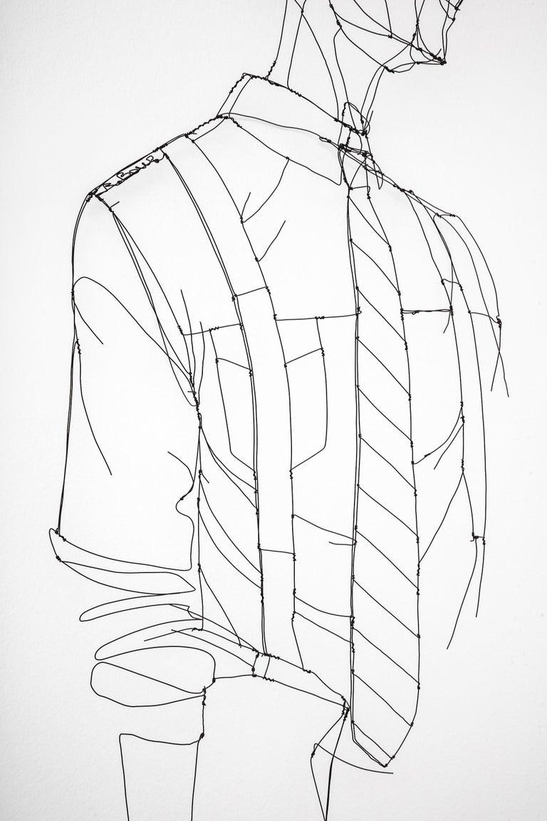Alexandre Bour - Wire Sculpture of Man For Sale at 1stDibs