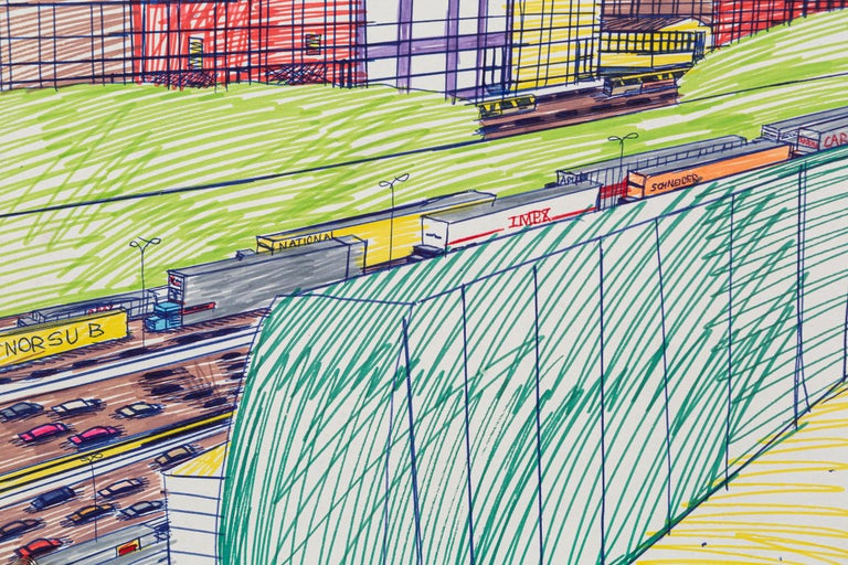 Wesley Willis - The Dan Ryan Expressway For Sale at 1stDibs | wesley ...
