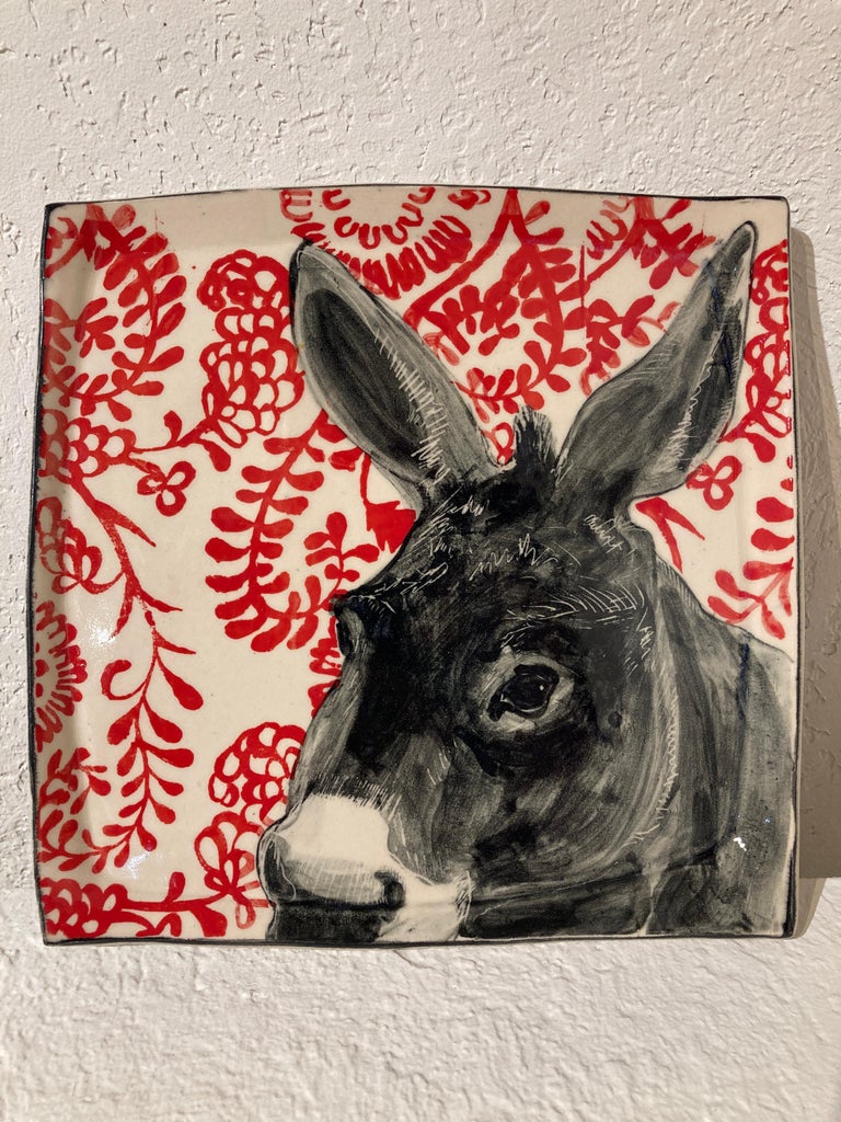 Hannah Niswonger - Donkey Plate For Sale at 1stDibs