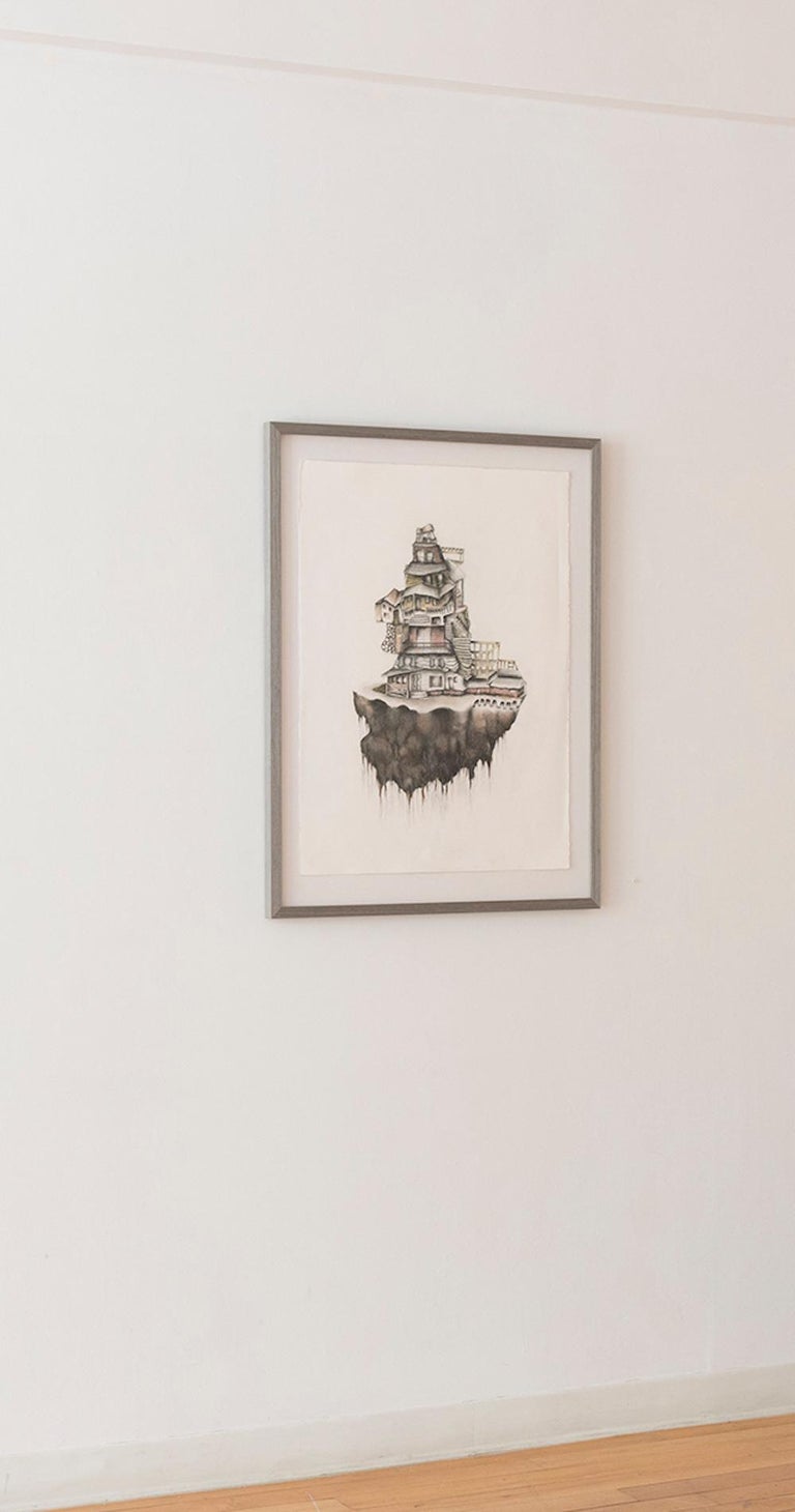 Susan Greer Emmerson - "Uprooted", mixed media, ink, charcoal, colored ...
