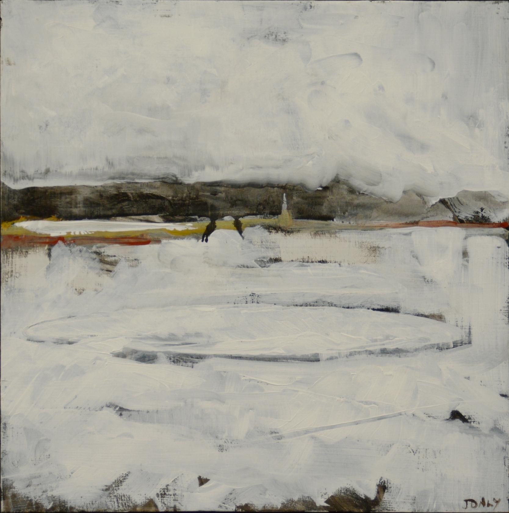 John J. Daly - "Mooring IV", acrylic painting, abstract, landscape ...
